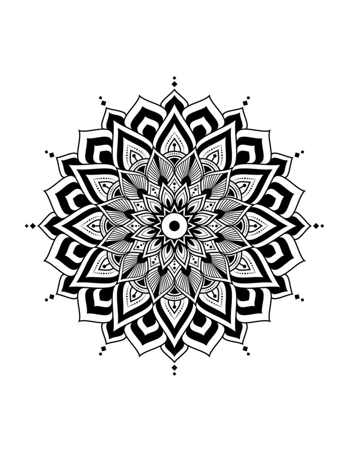 50 Mandala Coloring Pages Set of 50 Pages | Etsy