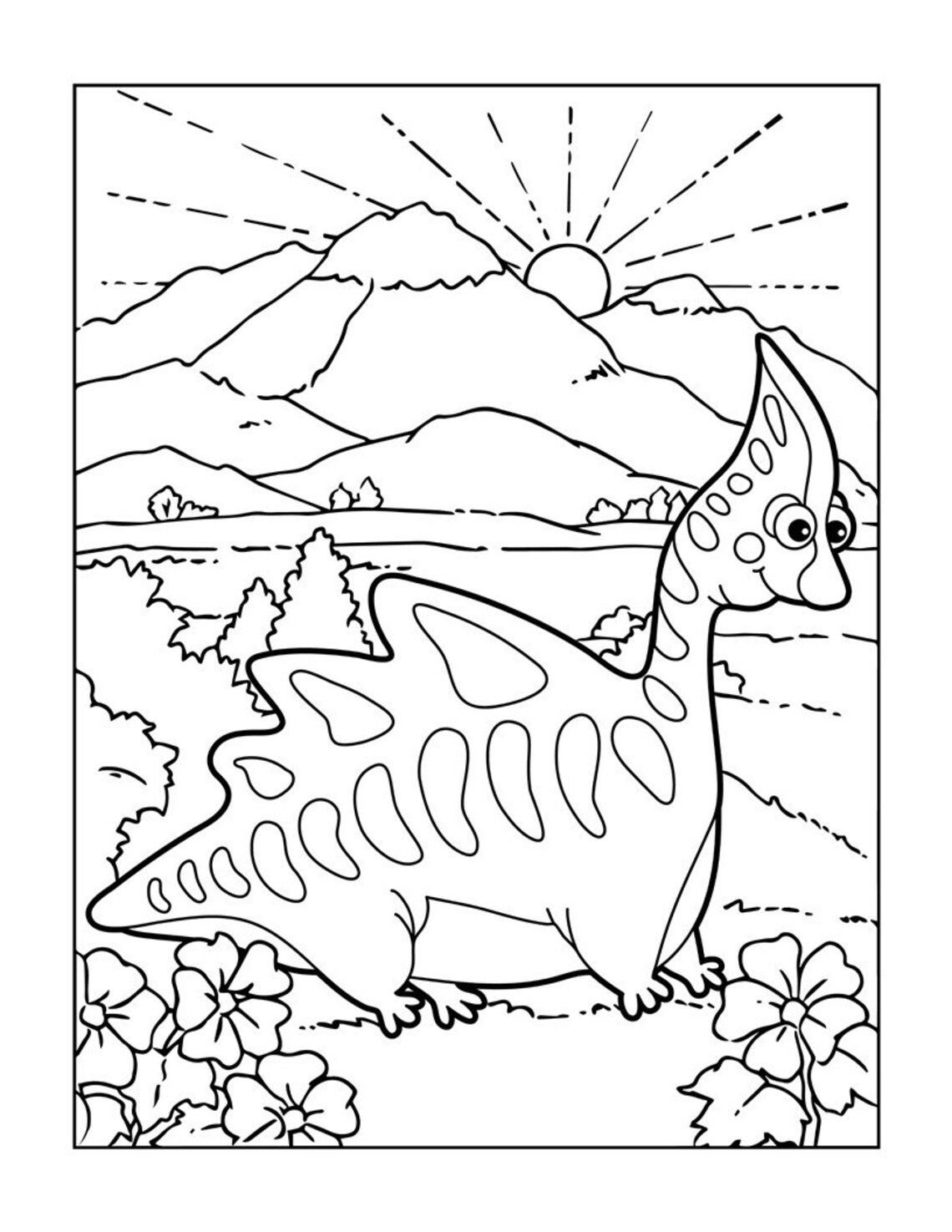 50 Dinosaur Coloring Pages Set of 50 Pages - Etsy
