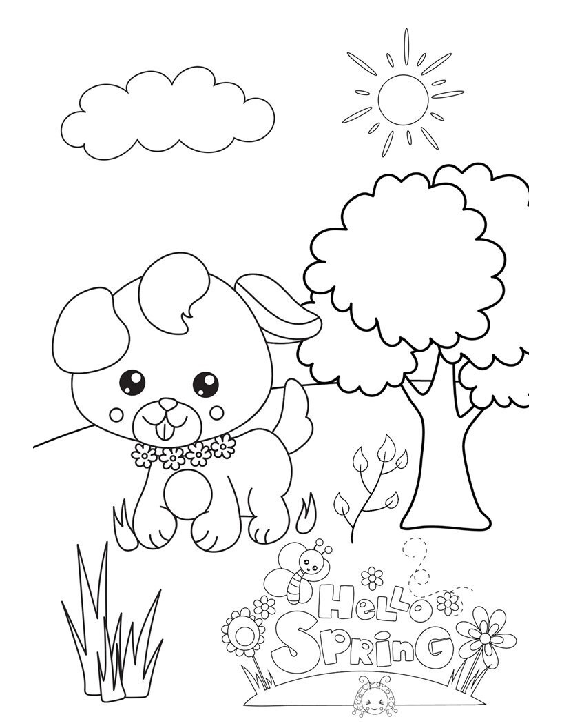 37 Spring Coloring Pages - Set of 37 Pages - Etsy