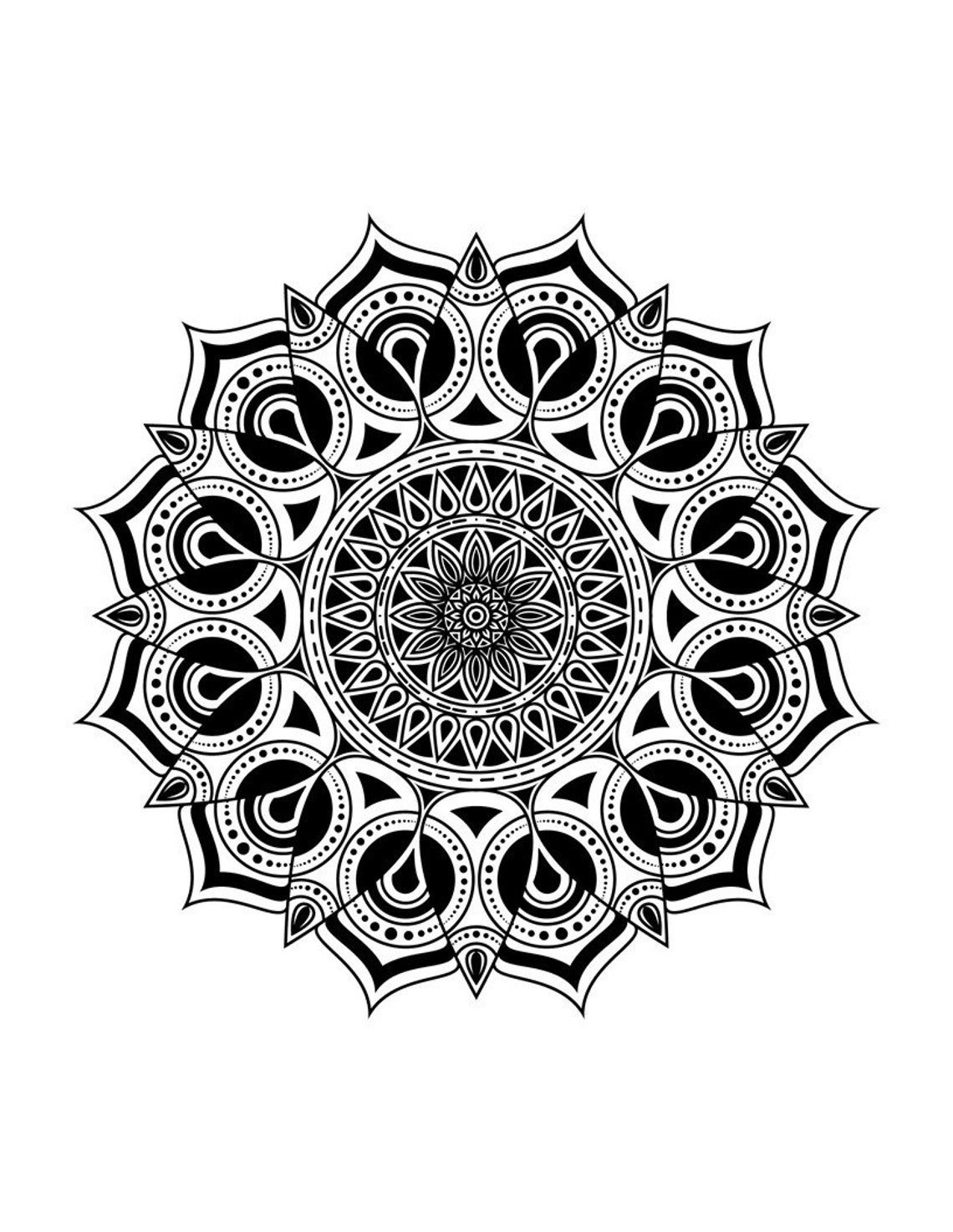 50 Mandala Coloring Pages Set of 50 Pages - Etsy