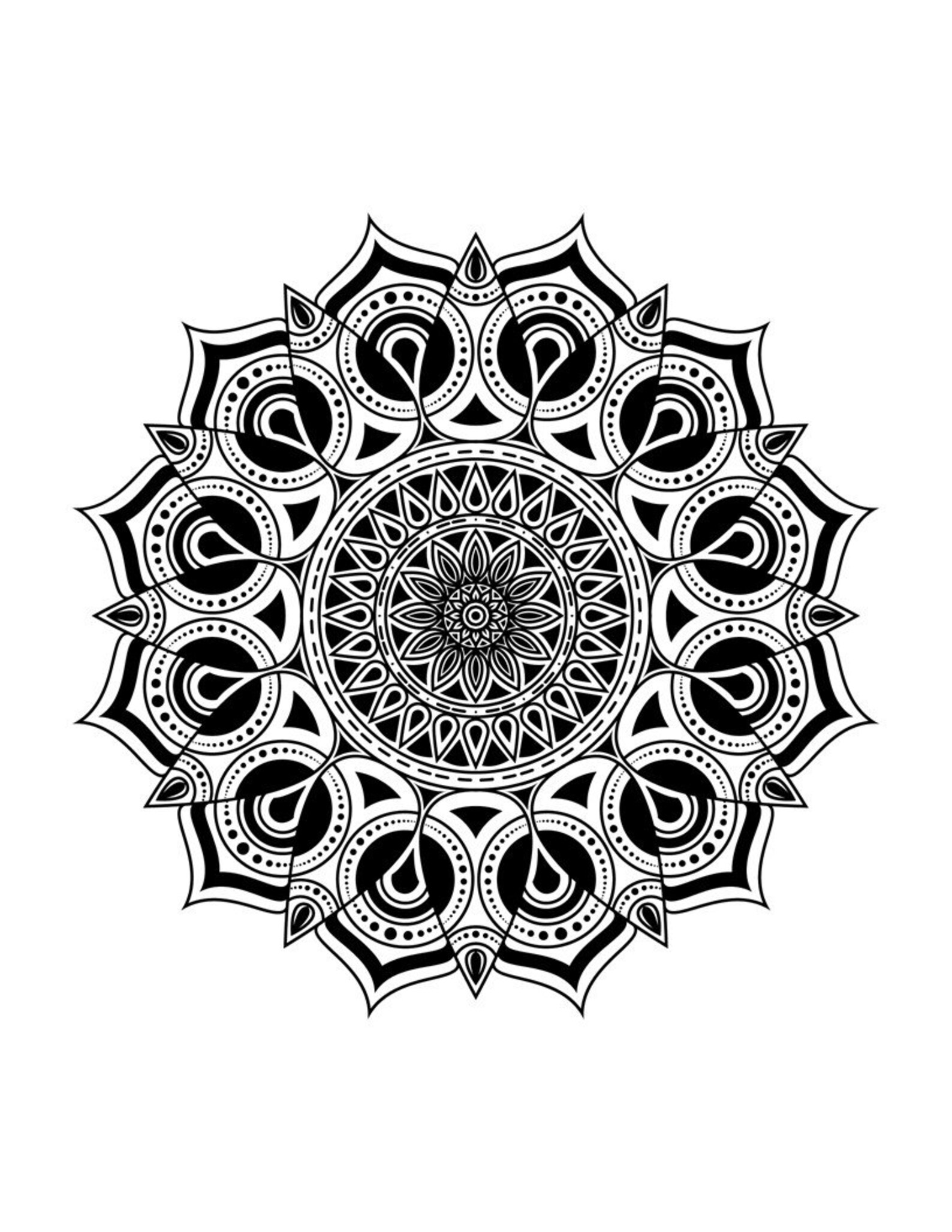 50 Mandala Coloring Pages - Set of 50 Pages - Etsy