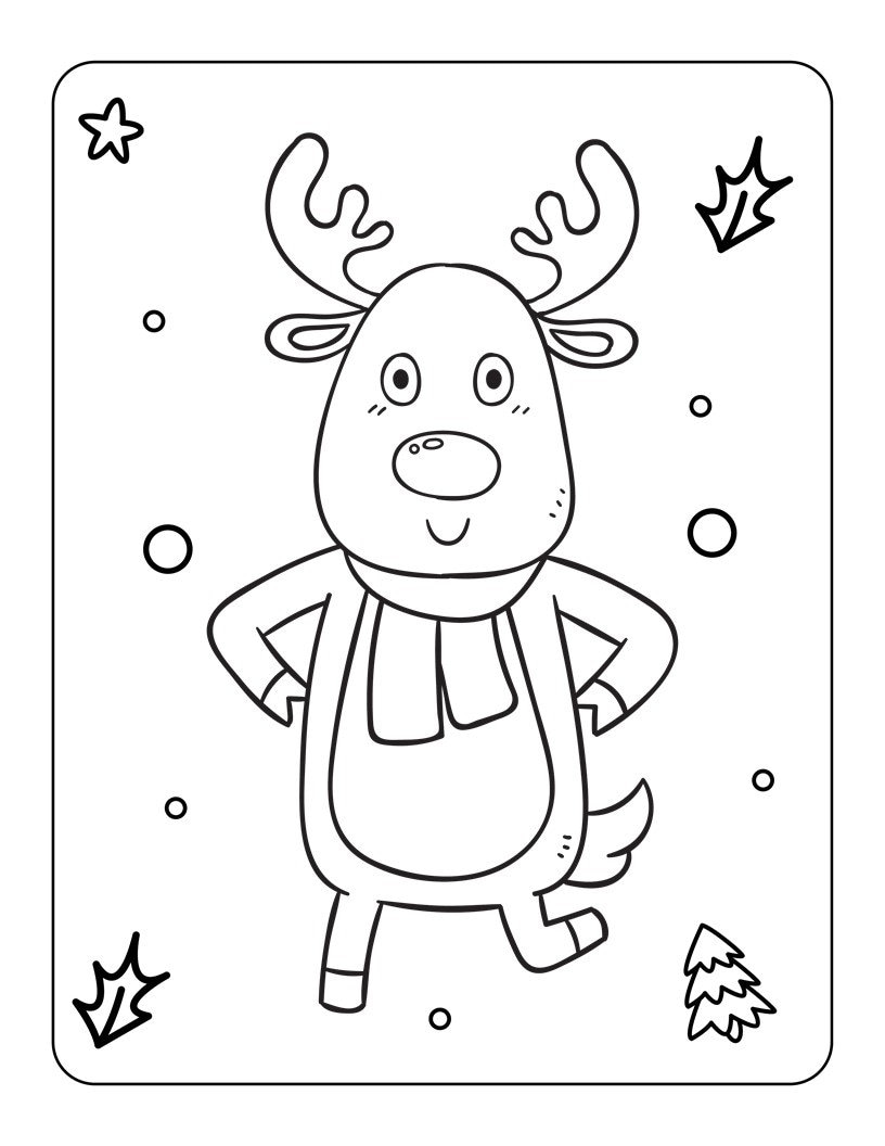 50 Christmas Coloring Pages - Set of 50 Pages - Etsy
