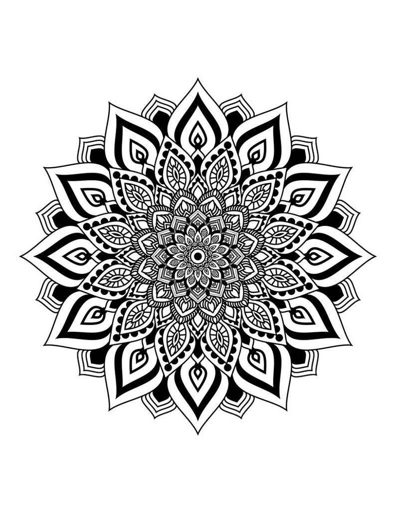 50 Mandala Coloring Pages - Set of 50 Pages - Etsy
