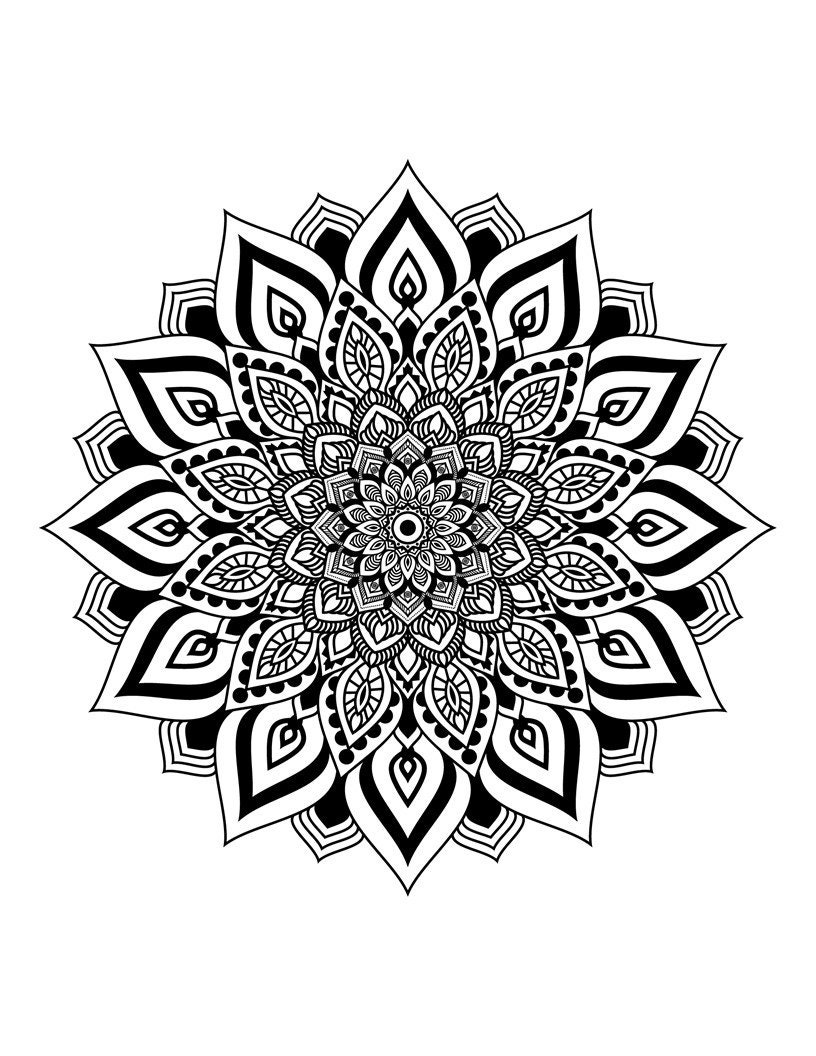 50 Mandala Coloring Pages - Set of 50 Pages - Etsy