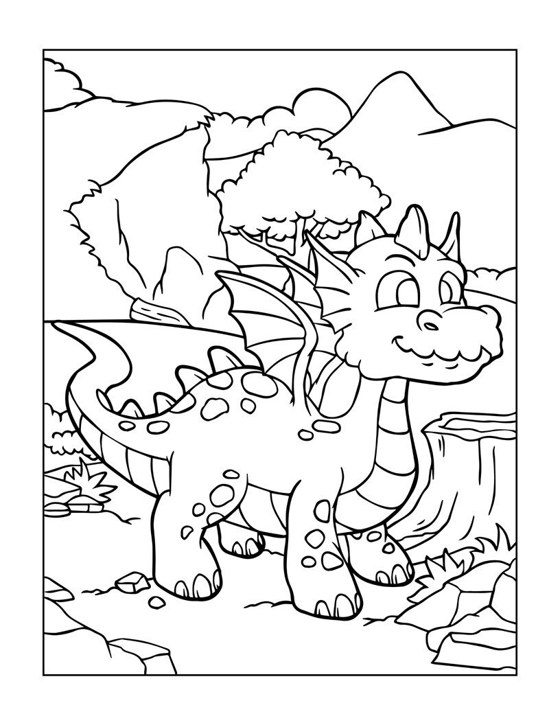 50 Dinosaur Coloring Pages - Set of 50 Pages - Etsy
