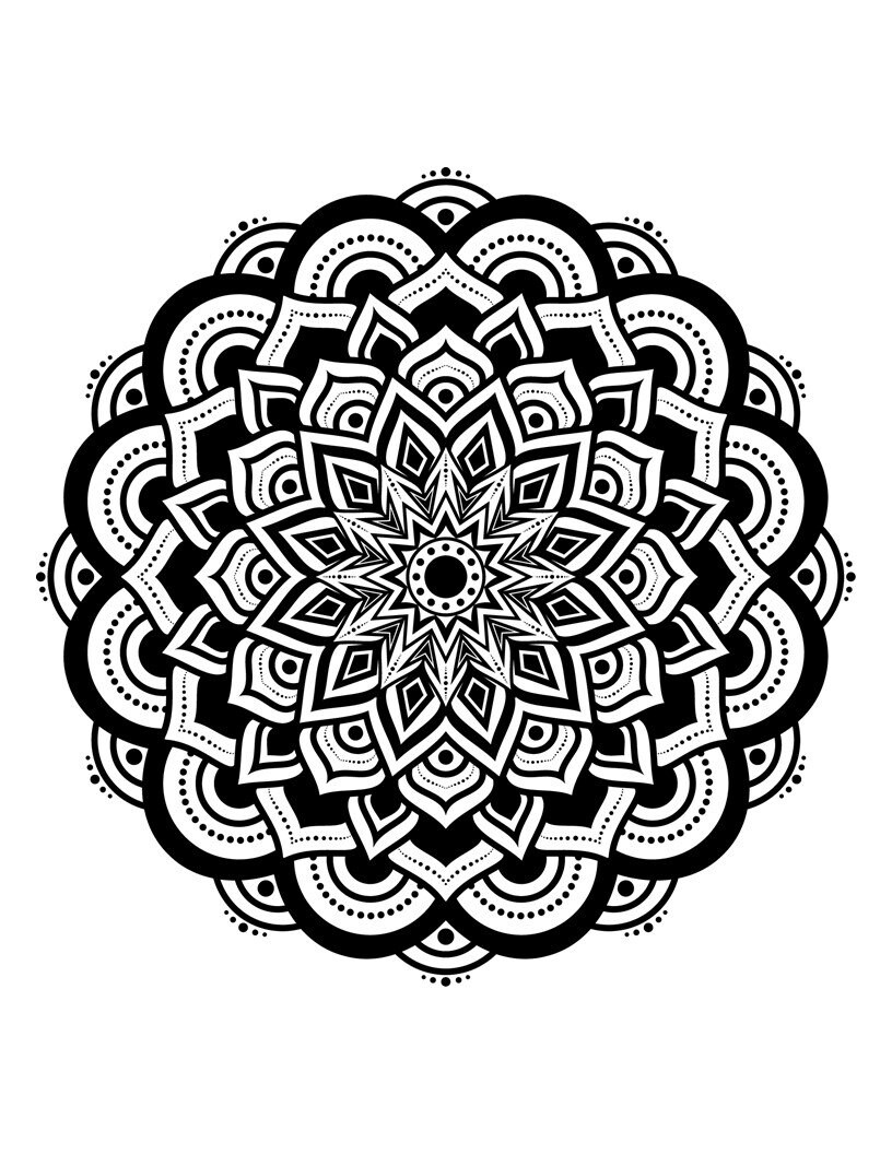 50 Mandala Coloring Pages - Set of 50 Pages - Etsy