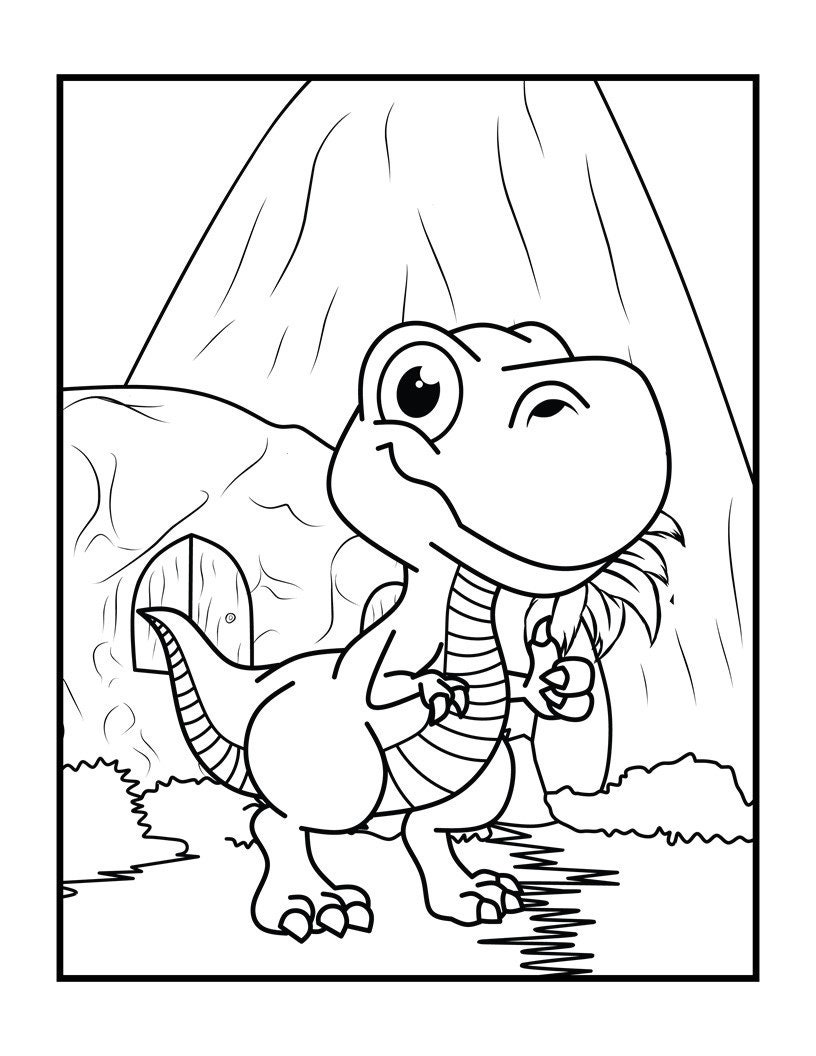 50 Dinosaur Coloring Pages - Set of 50 Pages - Etsy