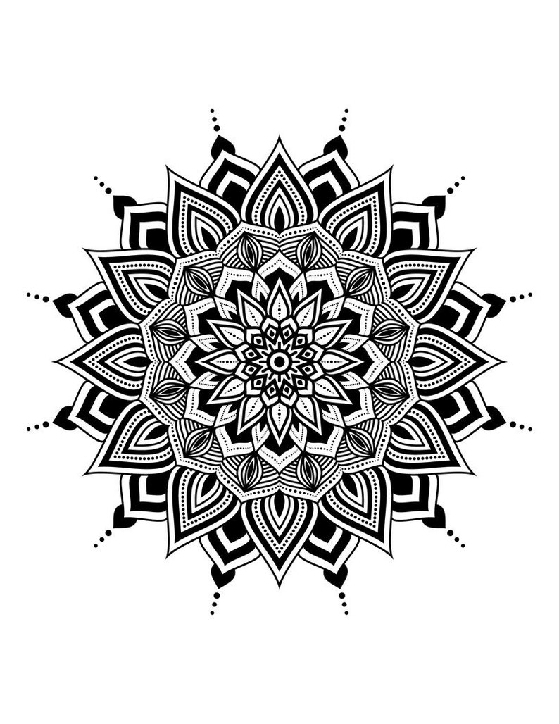50 Mandala Coloring Pages - Set of 50 Pages - Etsy