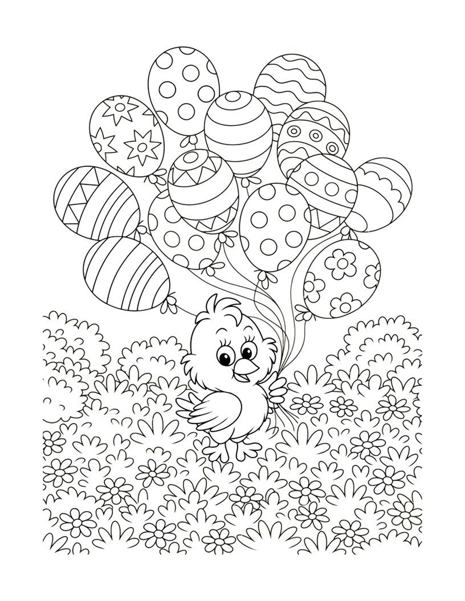 100 Easter Coloring Pages - Set of 100 Pages - Etsy