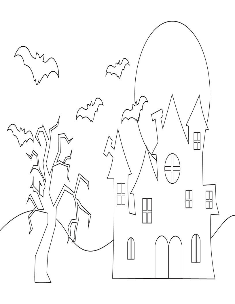 50 Halloween Coloring Pages - Set of 50 Pages - Etsy