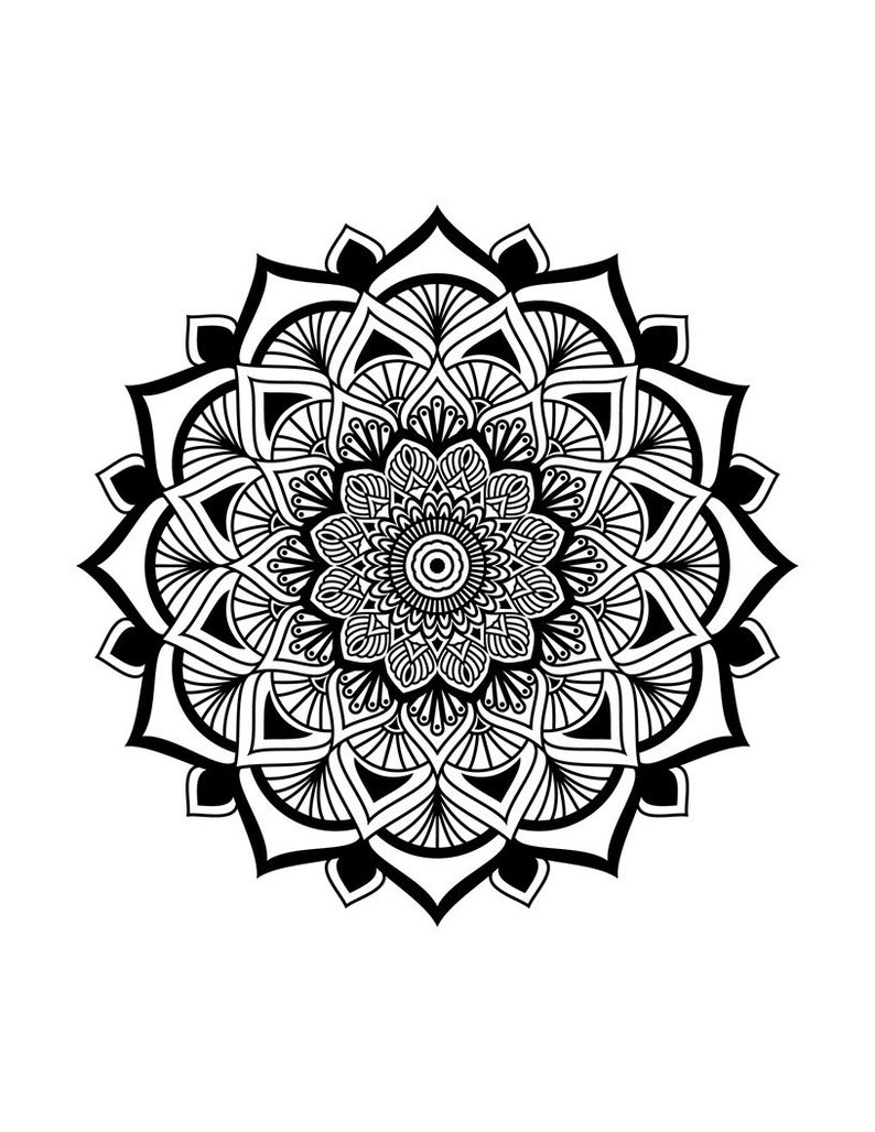 50 Mandala Coloring Pages - Set of 50 Pages - Etsy