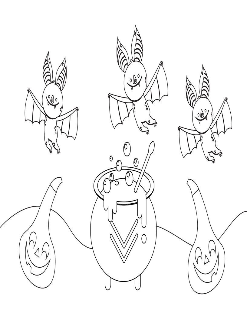 50 Halloween Coloring Pages - Set of 50 Pages - Etsy