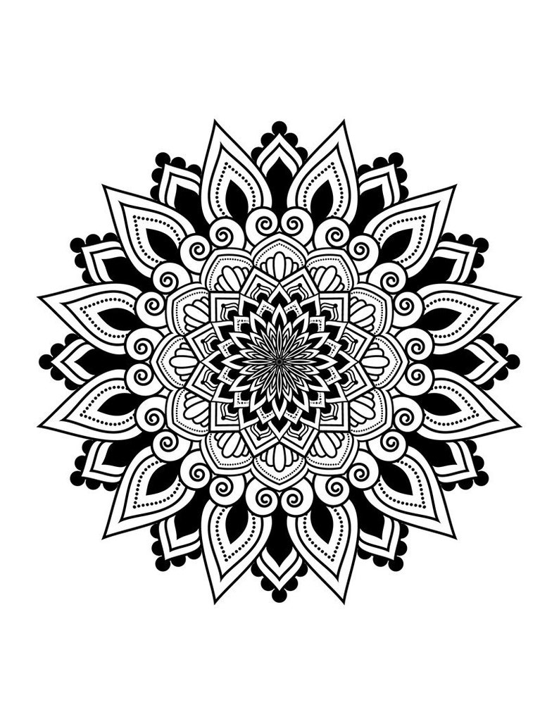 50 Mandala Coloring Pages - Set of 50 Pages - Etsy