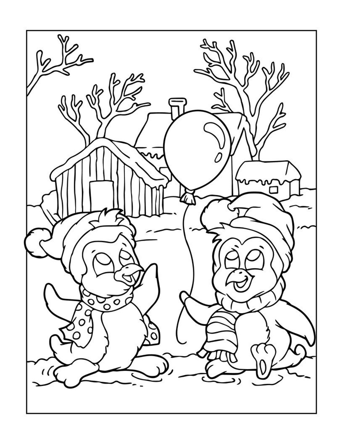 50 Christmas Coloring Pages - Set of 50 Pages - Etsy