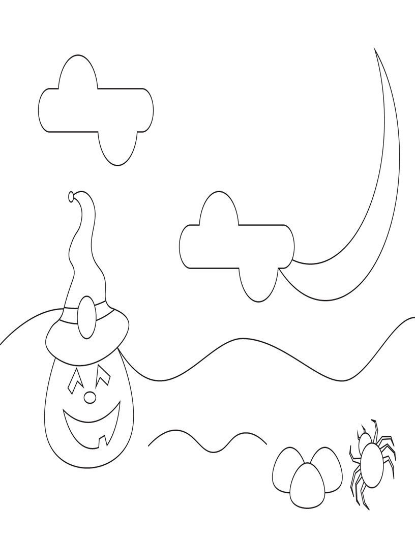 50 Halloween Coloring Pages - Set of 50 Pages - Etsy