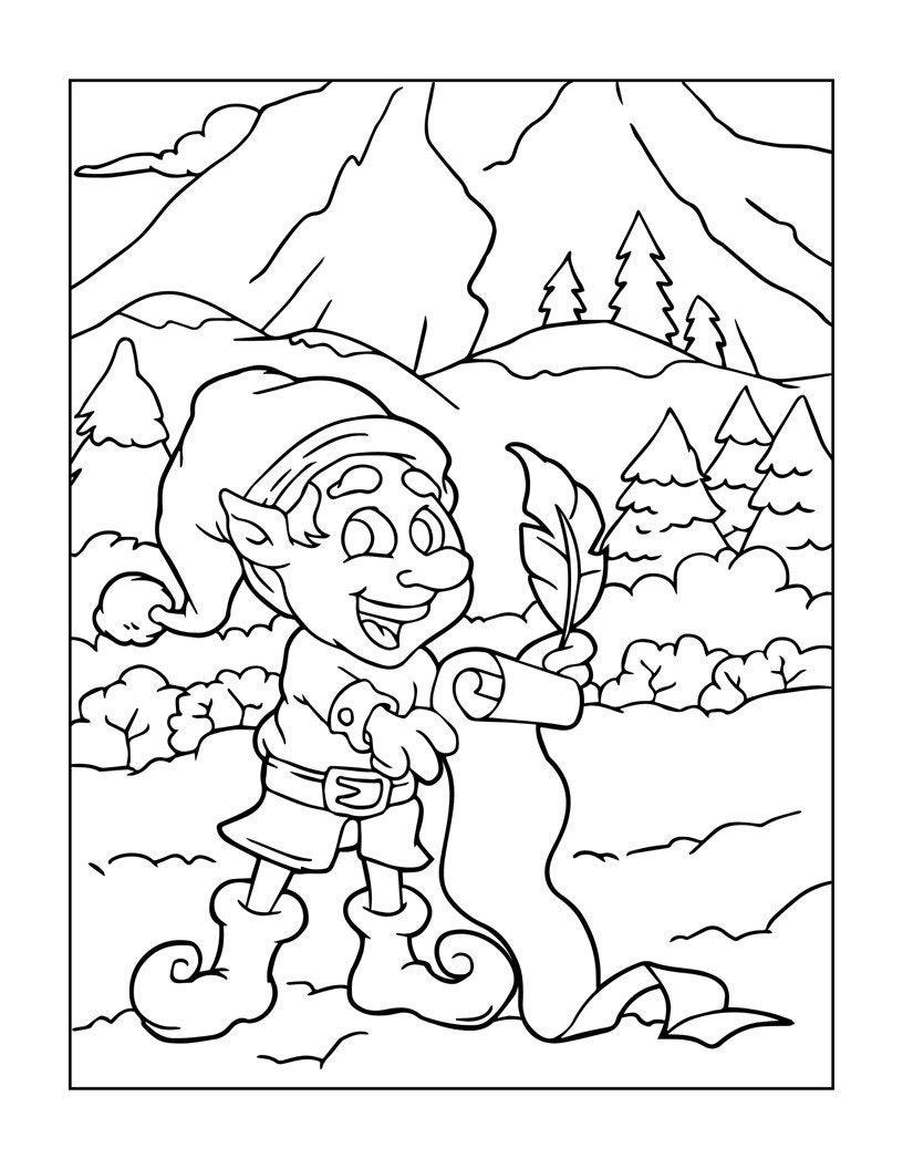 50 Christmas Coloring Pages - Set of 50 Pages - Etsy