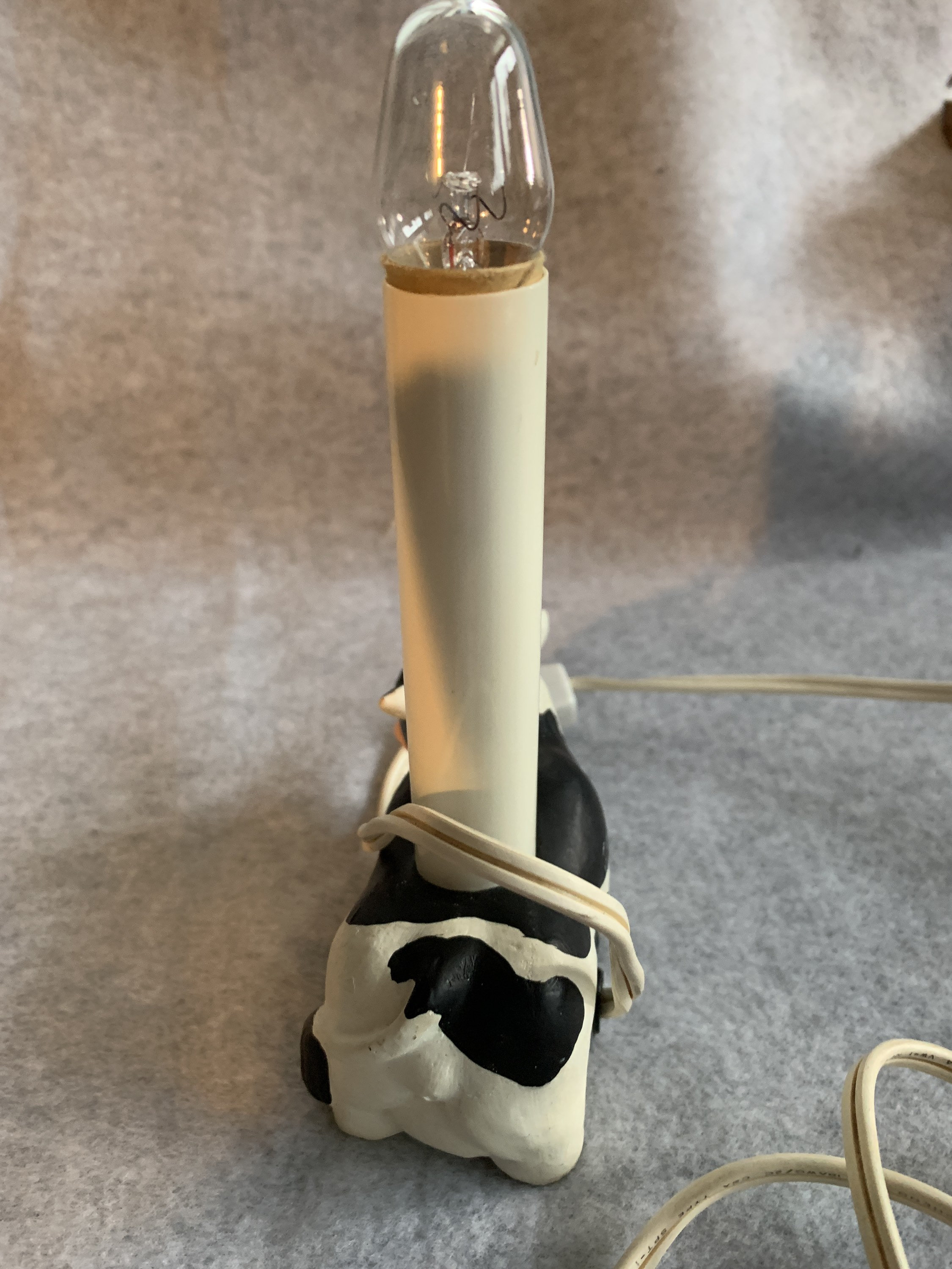 Rare Vintage Holstein Cow Lamp - Etsy