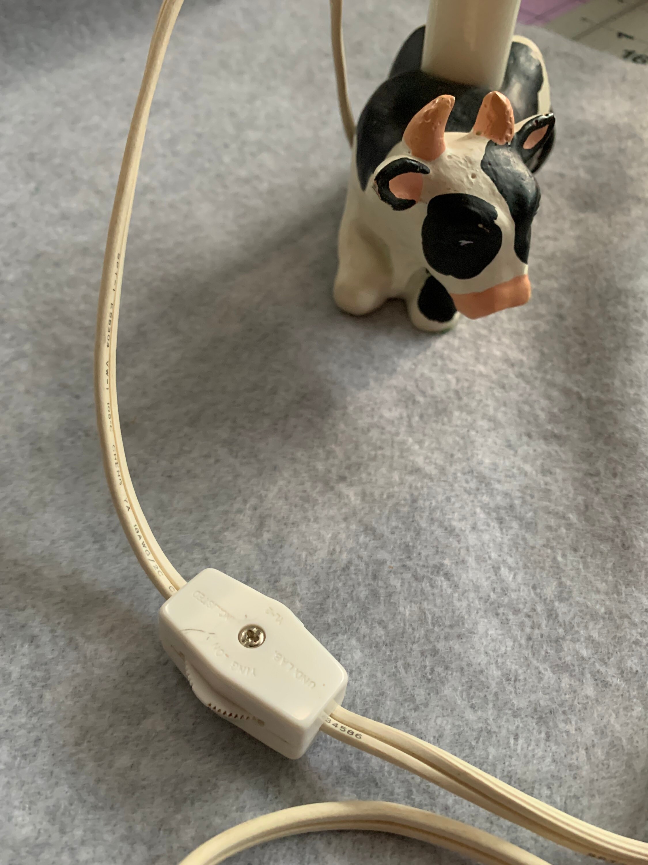 Rare Vintage Holstein Cow Lamp - Etsy
