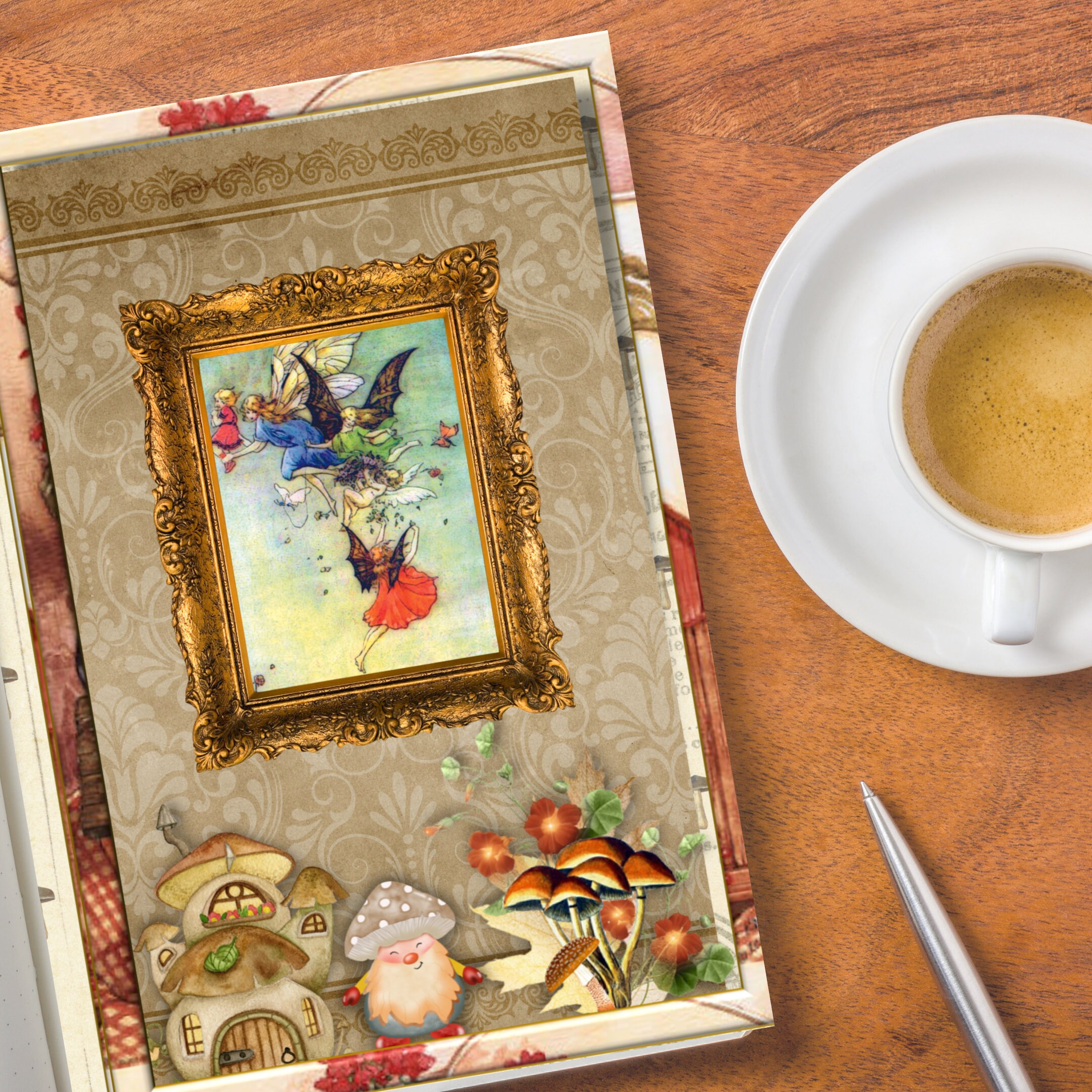 Magic Forest Gnome Junk Journal Pages | Halloween Journal Printable ...