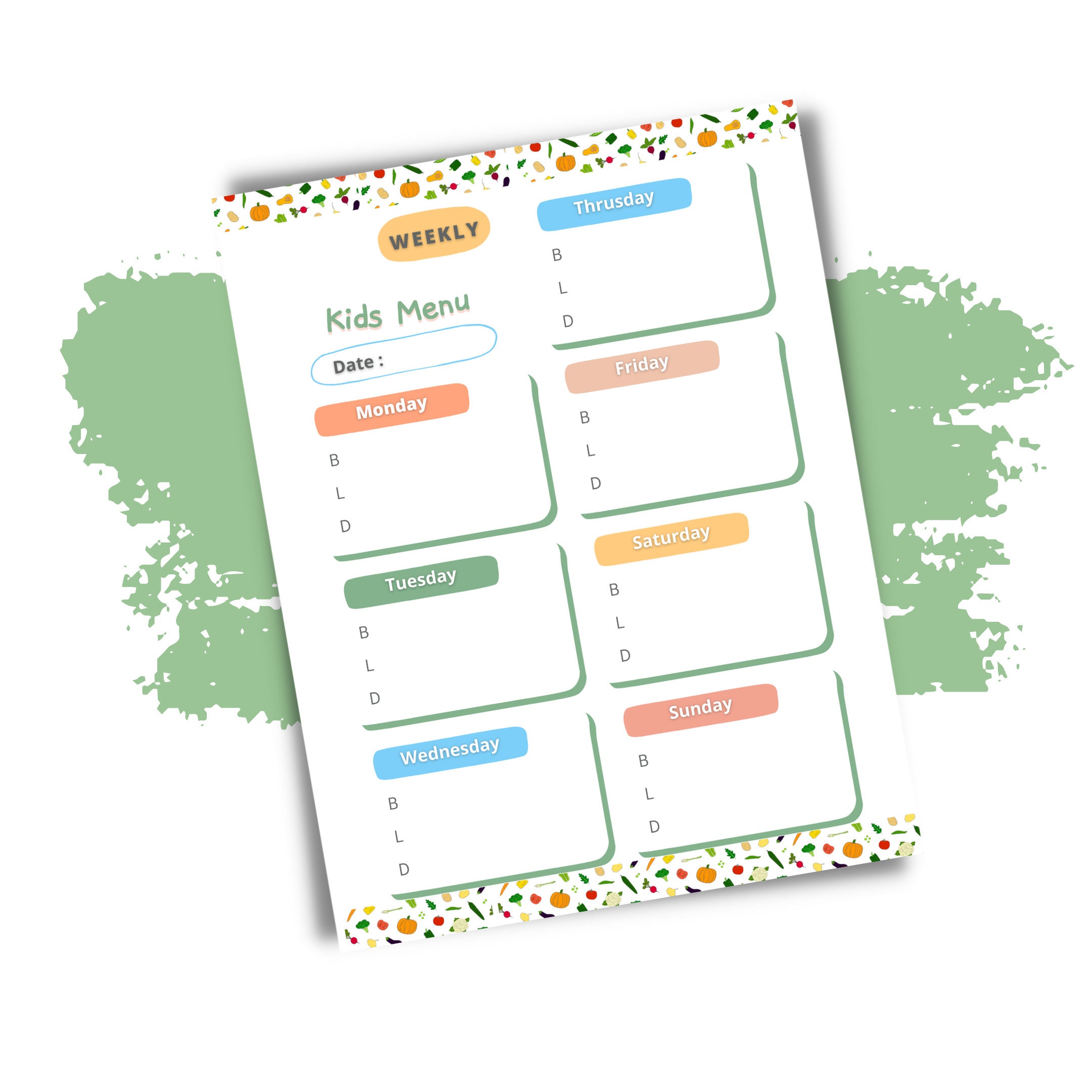 Bento Box Lunch Box Planner Bento Box Meal Planner Printable Bento Box ...