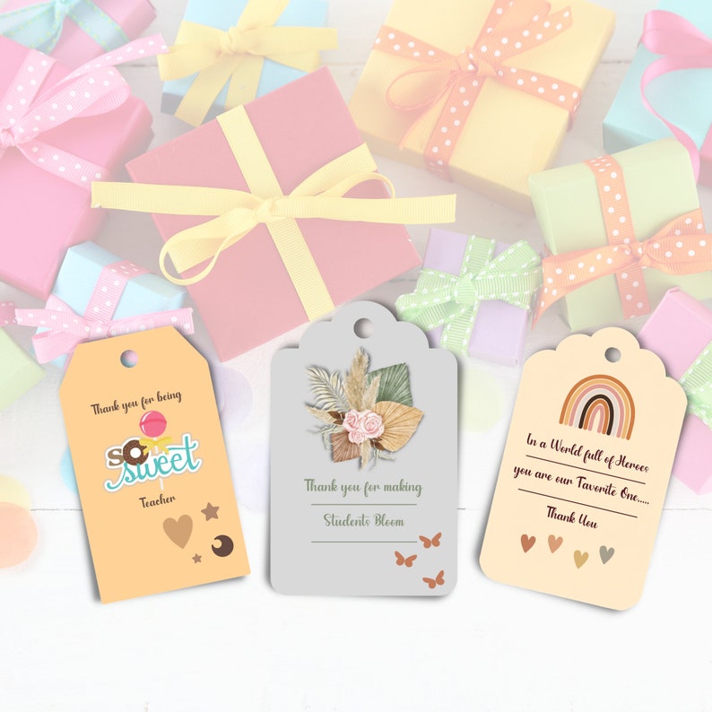 Teacher Appreciation Gift Tags: Printable Thank You Tags for Teachers ...
