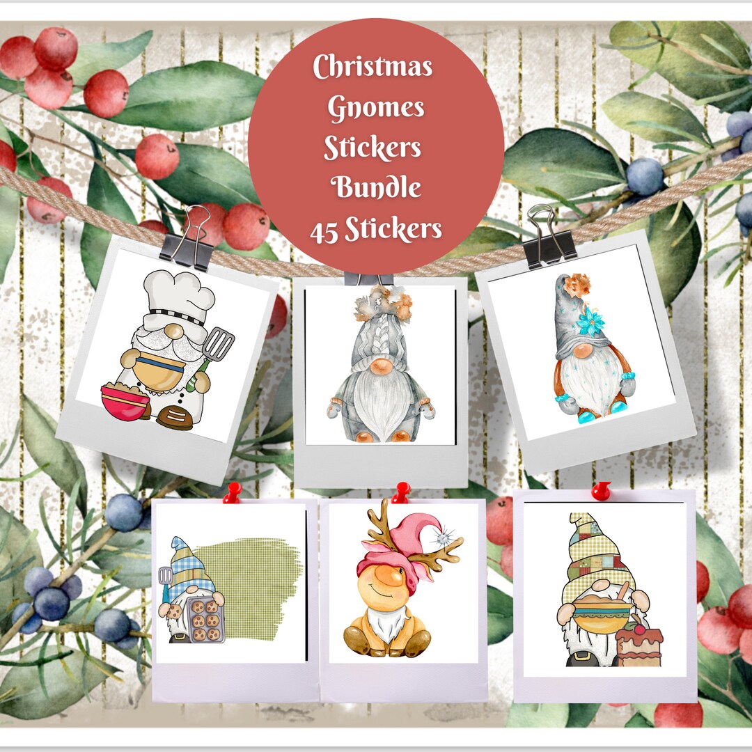 Printable Christmas Gnomes Planner Stickers Collection - Etsy