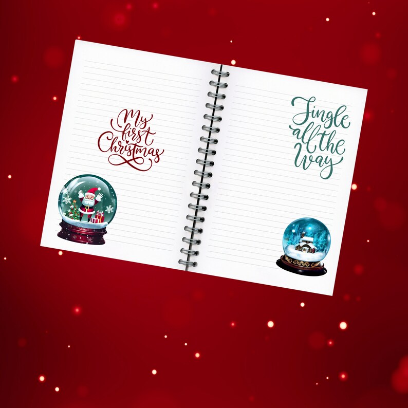 Snow Globe Christmas Theme Printable Stickers Perfect for Holiday ...