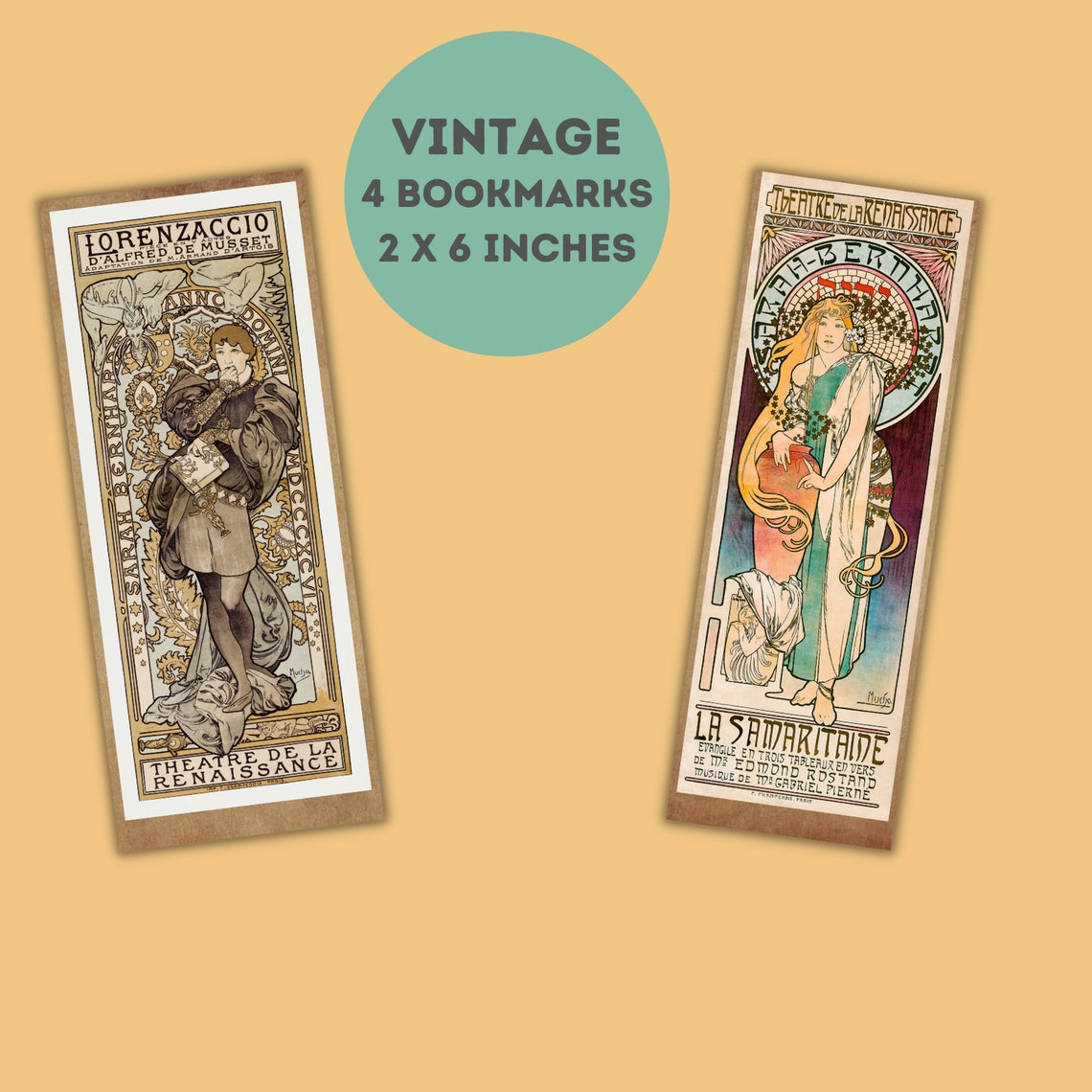 Vintage Bookmarks Printable PDF Antique Printable Bookmarks - Etsy