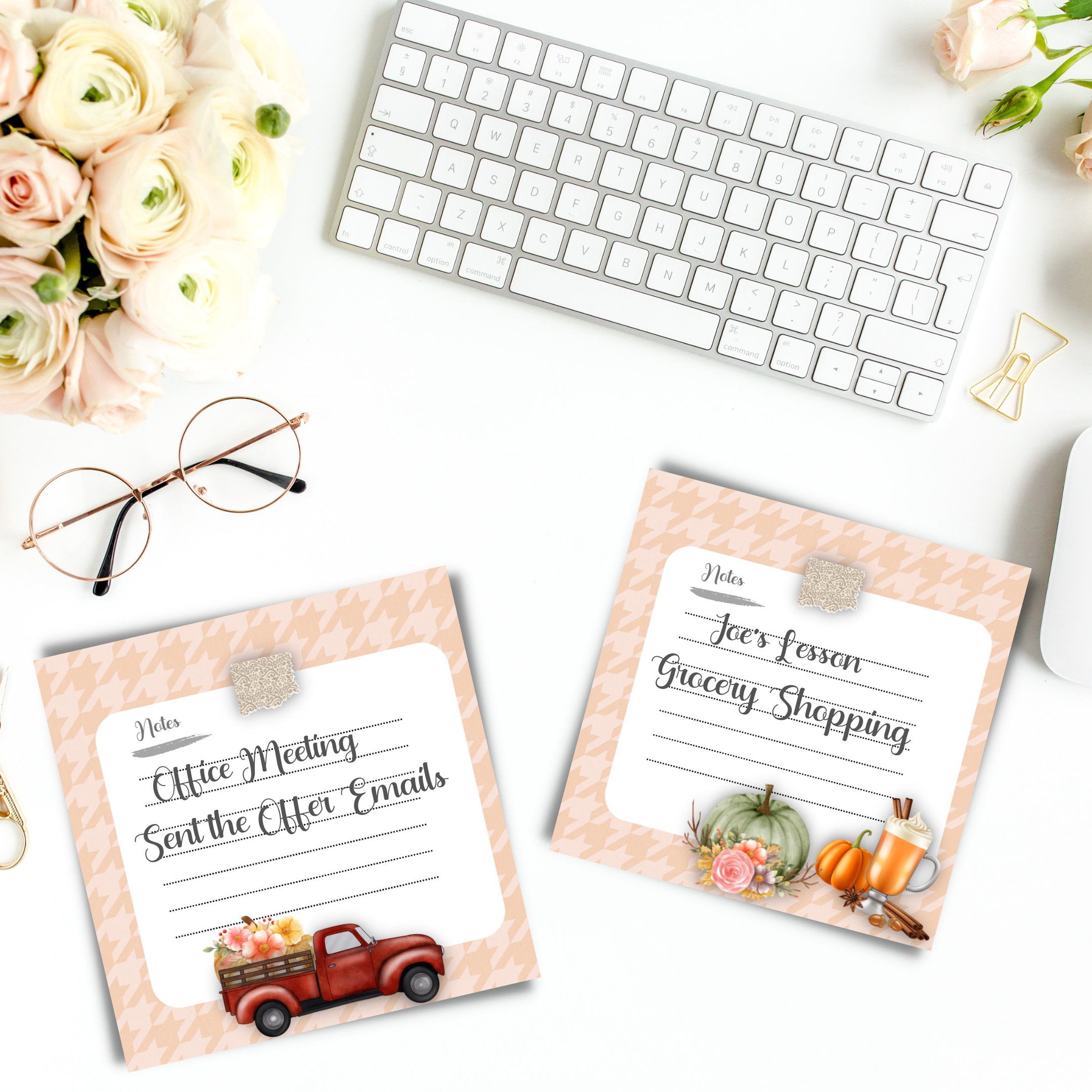 Fall Gnomes Sticky Notes Set Printable PDF - Etsy