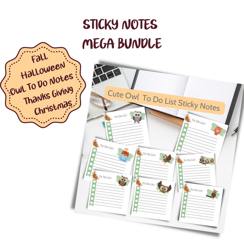 Sticky Notes Mega Bundle | Printable Sticky Notes Set - Etsy