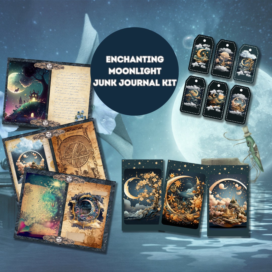 Enchanting Moonlight Junk Journal Kit Printable - Etsy