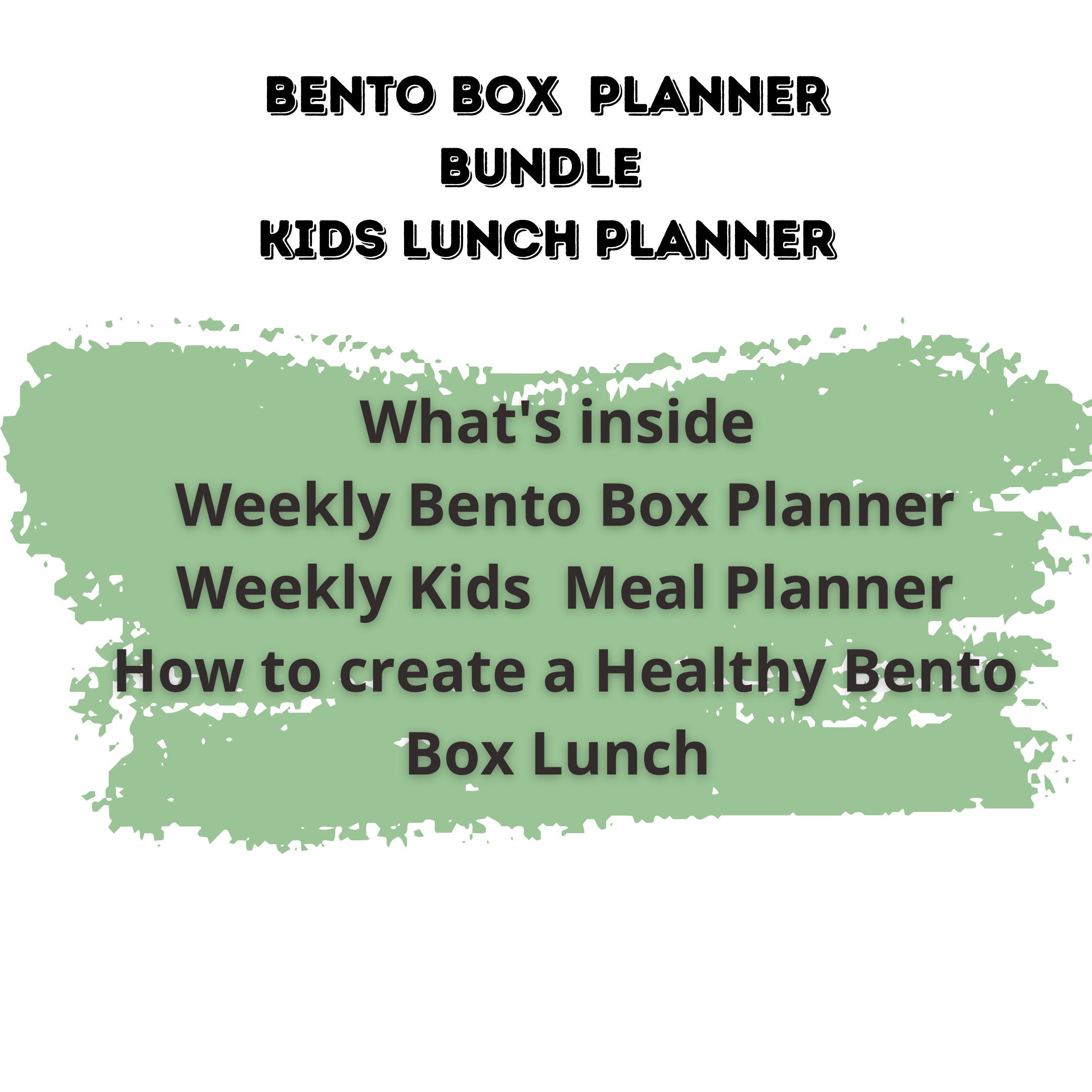 Bento Box Lunch Box Planner Bento Box Meal Planner Printable Bento Box ...