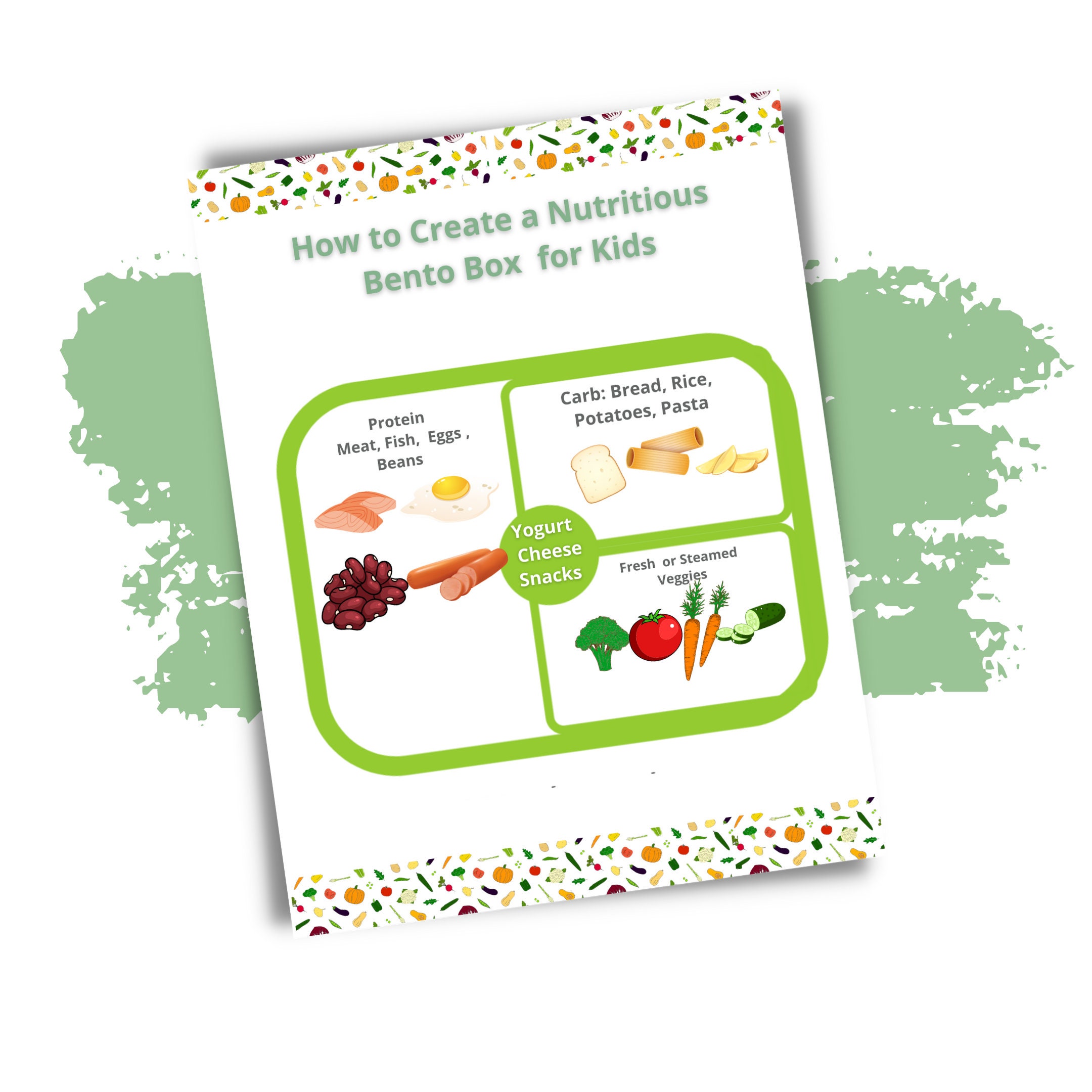 Bento Box Lunch Box Planner Bento Box Meal Planner Printable Bento Box ...