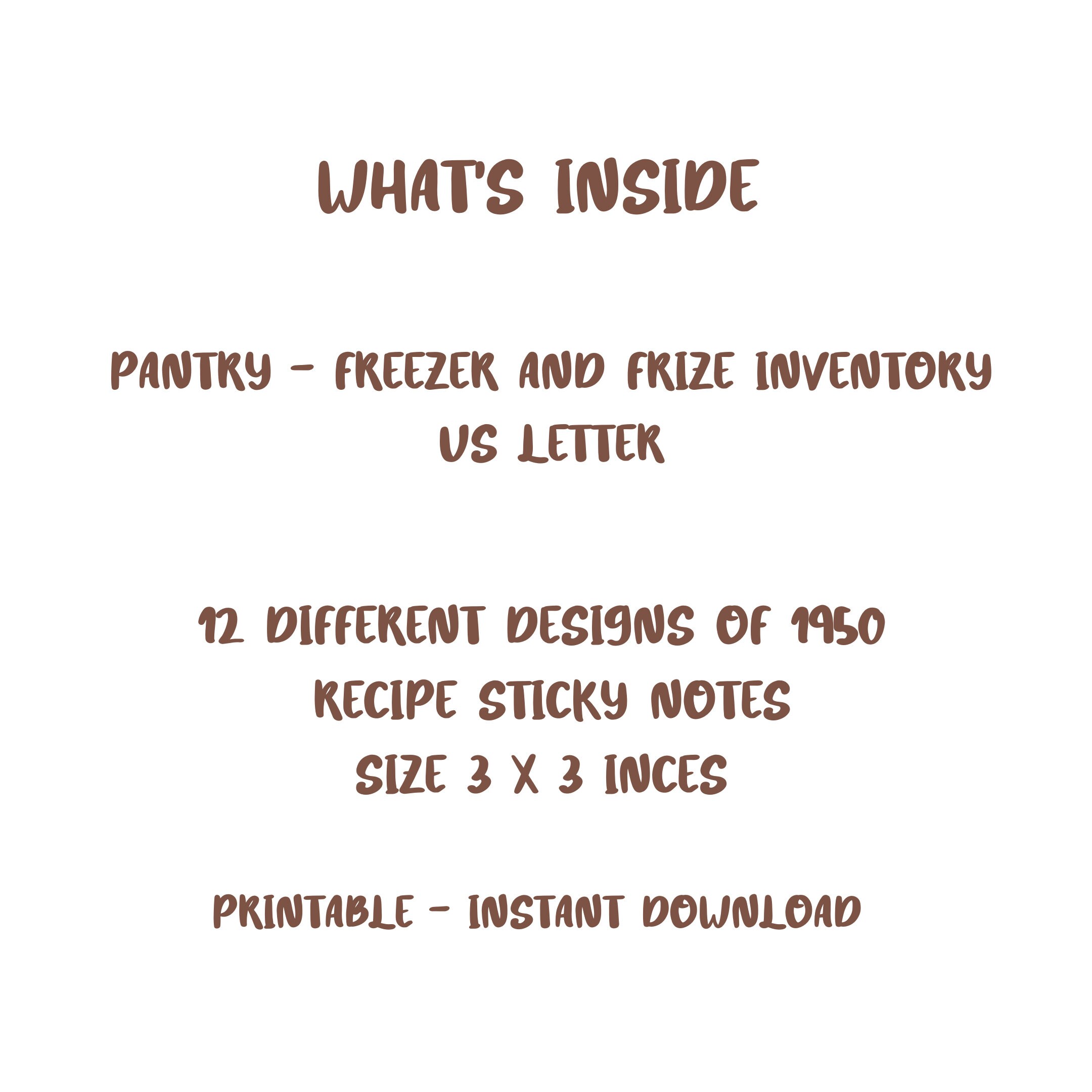 1950s Housewife Kitchen Inventory Set & Sticky Notes - Vintage-inspired ...