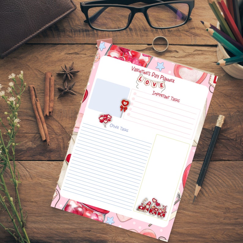 Valentines Day Printable Planner - Etsy