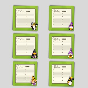 Cute Witchy Sticky Notes Printable Set Halloween Planner - Etsy