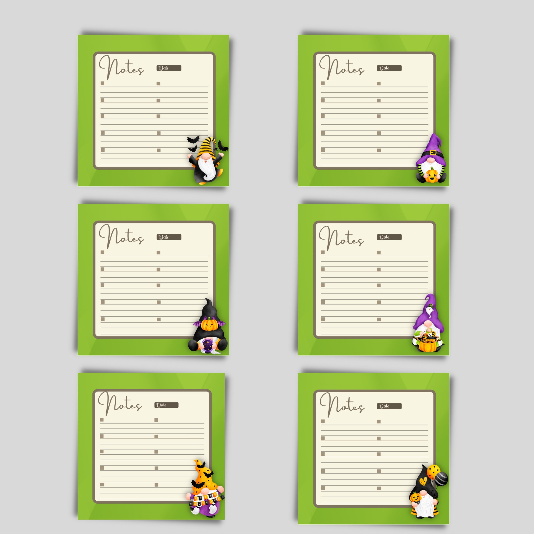 Cute Witchy Sticky Notes Printable Set Halloween Planner Sticky Notes ...