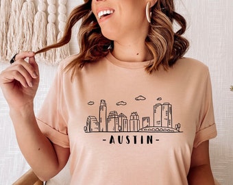 Austin Skyline Shirt - Etsy