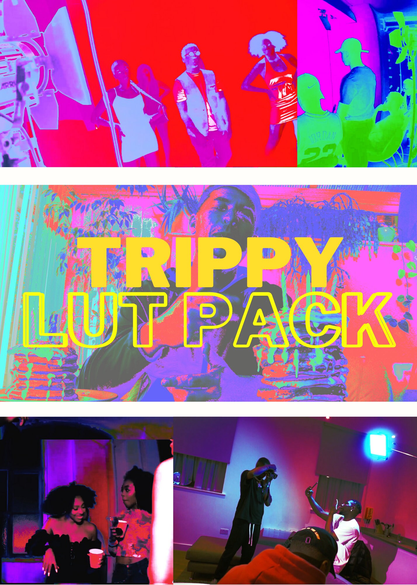 30 Trippy Premiere Pro Luts. Colourful Preset Pack for Film and Music ...