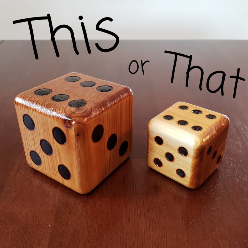 Giant Wooden Names Dice, Lawn Dice, Decor and Play, Family Name, Game ...