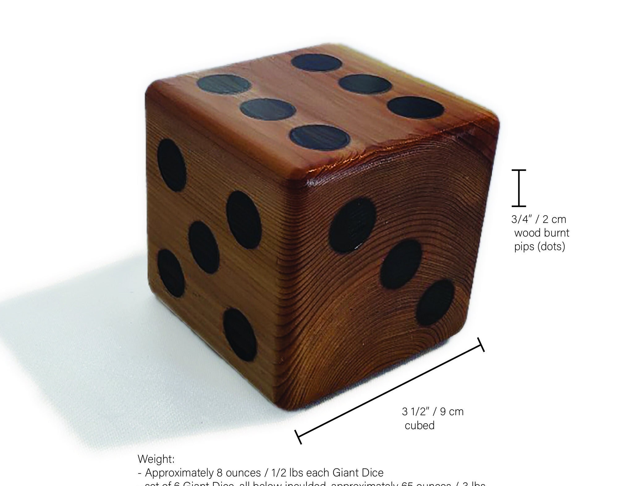 Giant Wooden Lawn Dice, Yard Dice, Lawn Game, Family Gift, Dice, Play ...