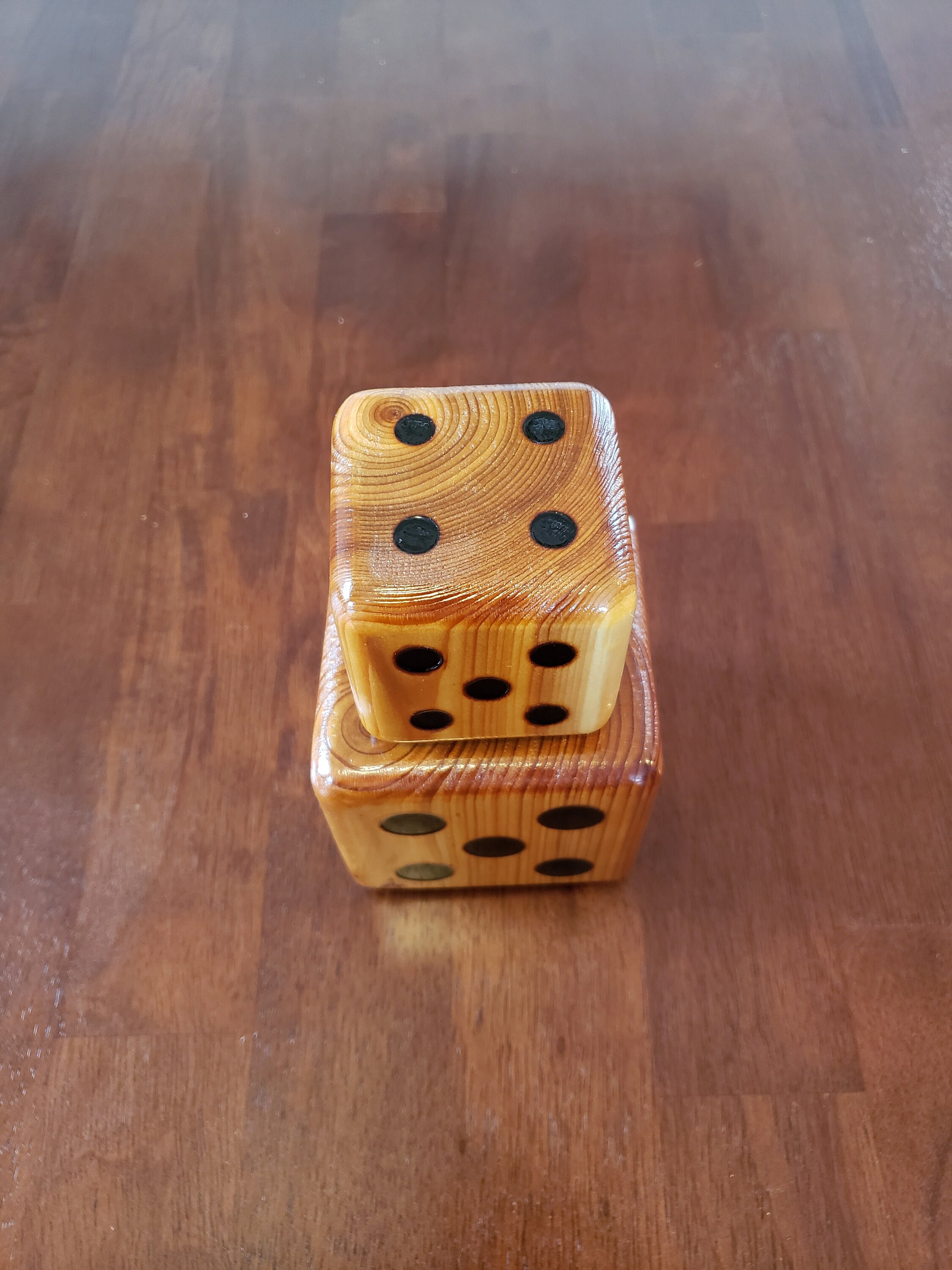 Giant Wooden 2-1/2 Lawn Dice, Yardzee or Yarkle Yard Game, Wedding Game ...