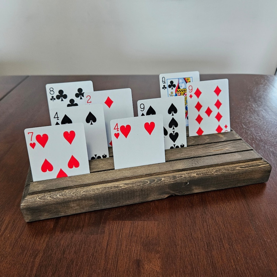 Wooden Playing Card Holders, Board Game Organizer, Card Keeper, Wooden ...