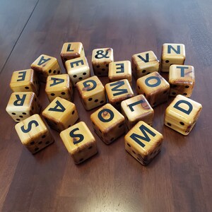 Giant Wooden Names Dice, Lawn Dice, Decor and Play, Family Name, Game ...