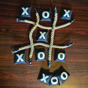 Tic Tac Toe Game With Bean Bags Play Compact Indoor Game or Outdoor ...
