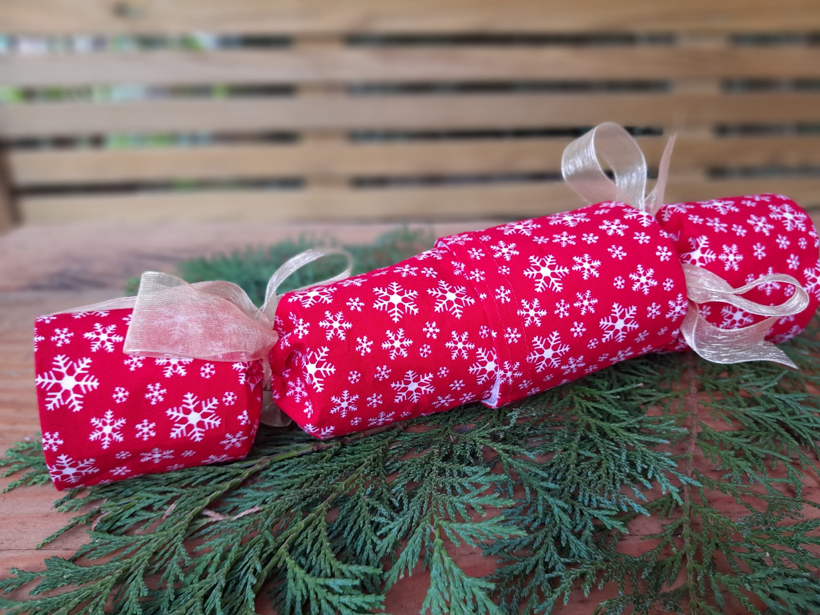 Deluxe Reusable Fabric Christmas Crackers Pullable Eco - Etsy UK