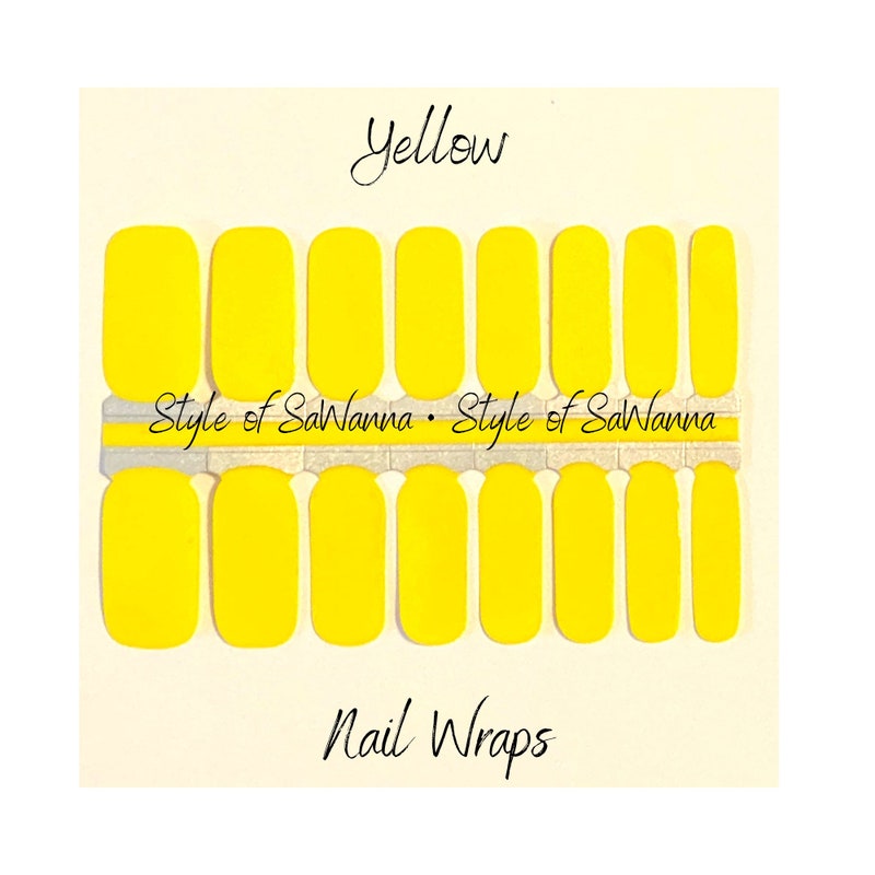 Yellow Nails - Etsy