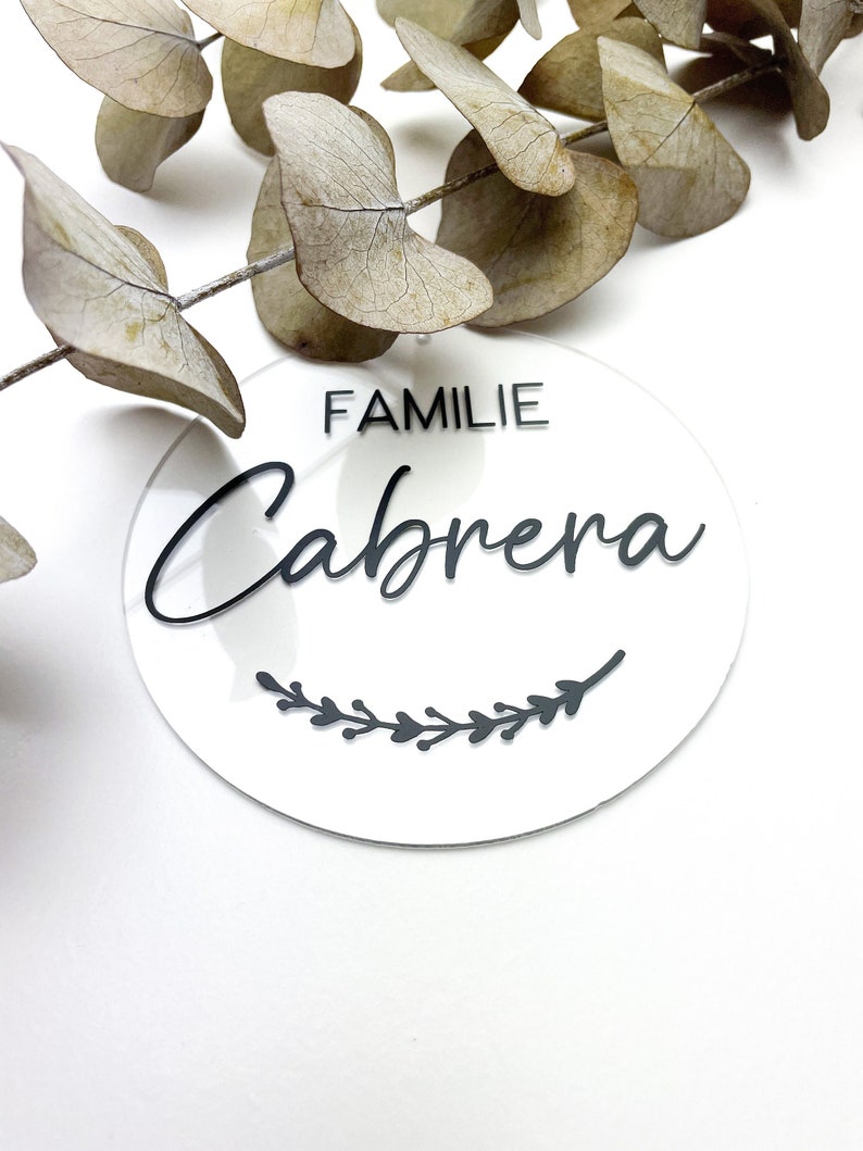 Acrylic Shield Personalized Surname Acrylic Glass Door Sign Welcome ...