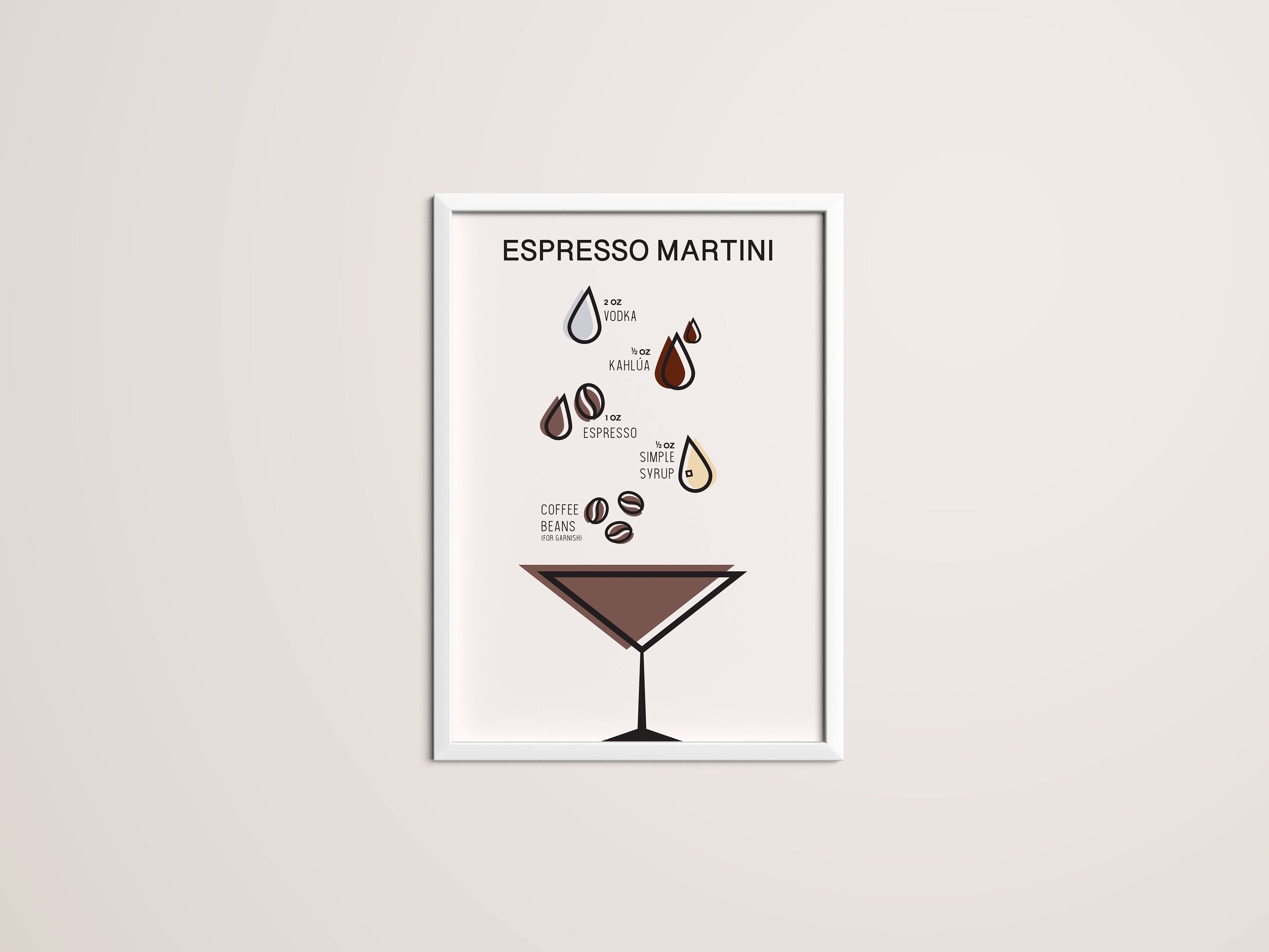 Espresso Martini Print / Poster / Boozy Gift / Cocktail Art / - Etsy