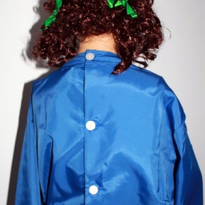 Shiny, Long, Size XL Nylon Back Smock, Long-sleeved Fully Buttoned ...